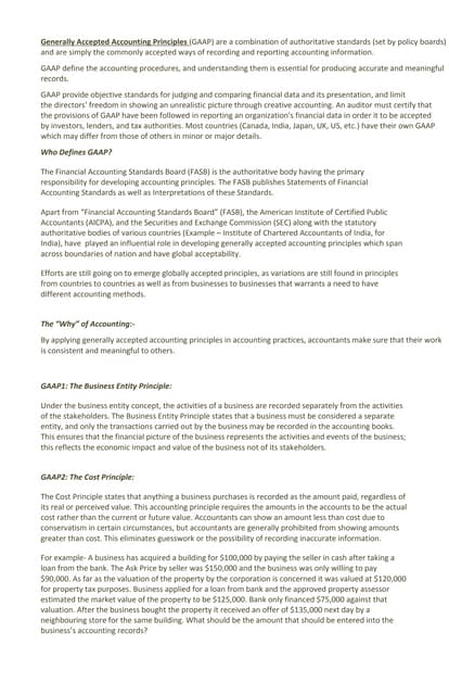 Generally Accepted Accounting Principles.pdf | Stocks and Bonds ...