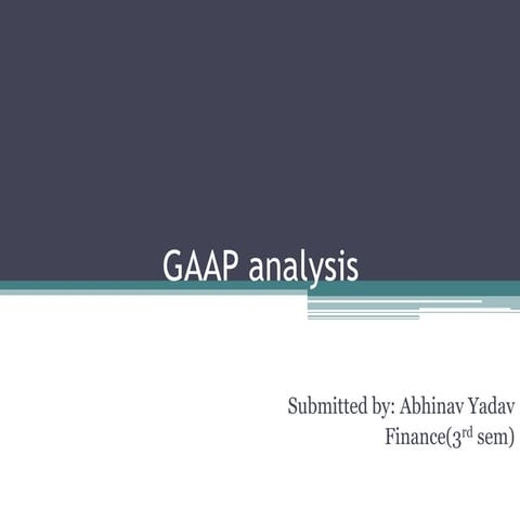 GAAP analysis | PPTX