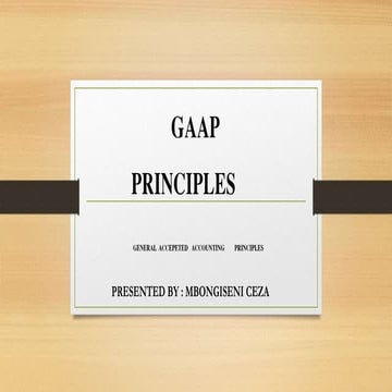 GAAP principles | PPTX