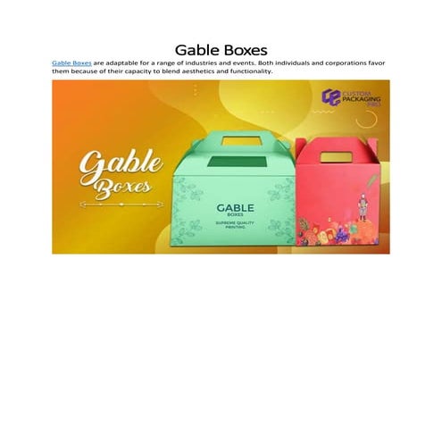 Gable Boxes | PDF