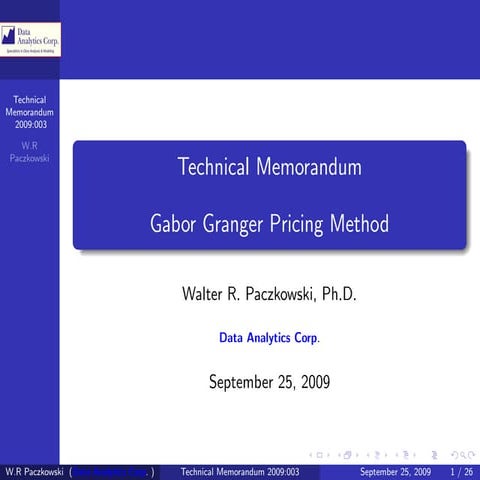 Gabor granger | PDF