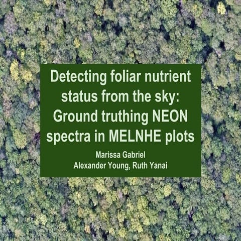 Hb 2018 Detection Foliar Nutrient Status From The Sky Ppt