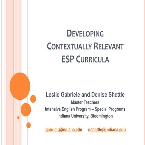 Gabriele and Shettle developing contextually relevant esp curricula ...