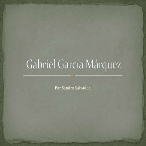 Gabriel García Márquez | PPTX