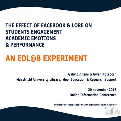 Gaby Lutgens Edl@b experiment | PPT