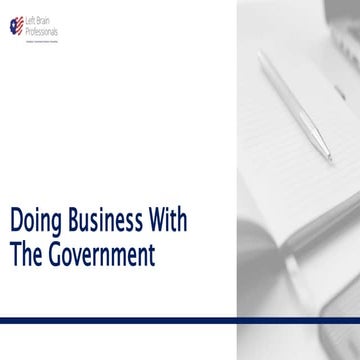 Doing Business with the Government | PPTX
