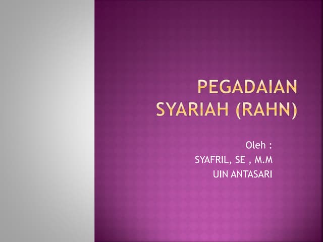 Pegadaian Syariah | PPTX
