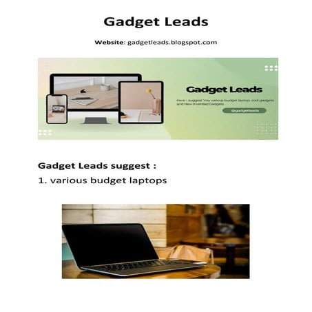 Gadget Leads | PDF | Consumer Electronics | Technology & Computing