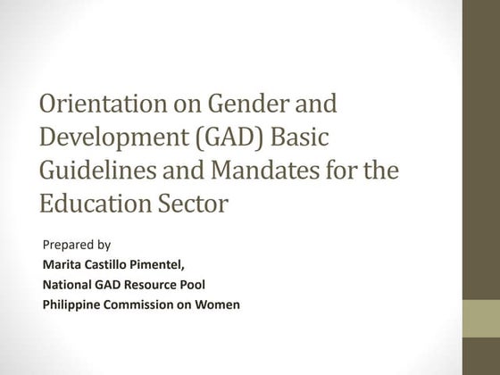 Deped Guidelines on the Preparation of GAD plans | PPT