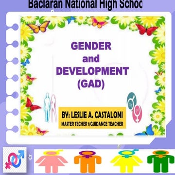 Gender and development for NSTP students | PPTX