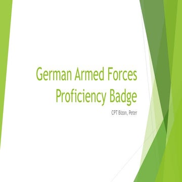 German Armed Forces Proficiency Badge 2018 | PPTX