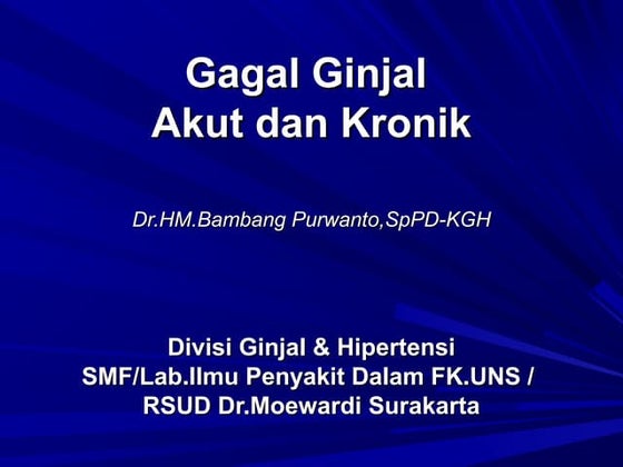 Gagal ginjal kronik | PPT