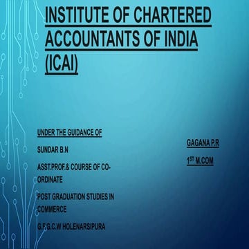 Institute of charted accountants of India | PPTX