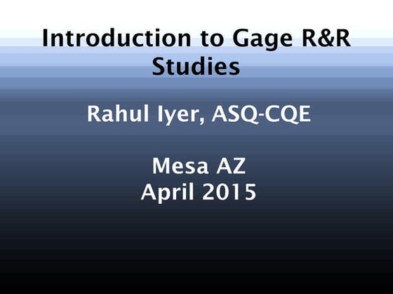 Measurement system analysis | PPT | Physics | Science