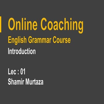 Grammar Course Introduction | PPT