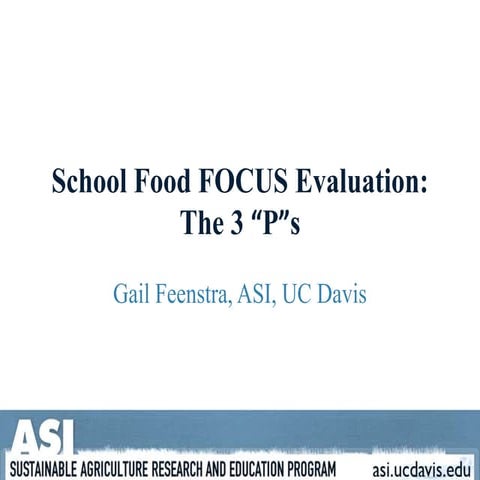 School Food FOCUS: School Food Learning Lab | PPT