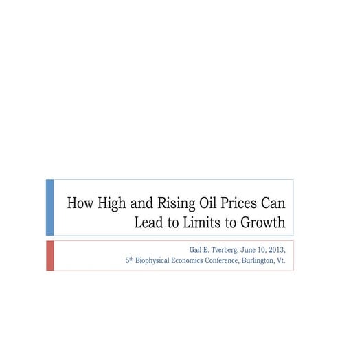 [ Gail Tverberg // How High and Rising Oil Prices Can Lead to Limits to ...
