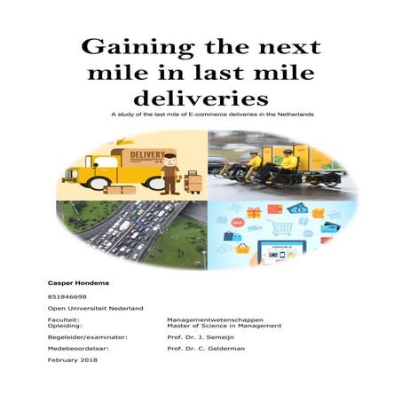 Gaining the next mile in last mile deliveries | PDF | Logistics and ...