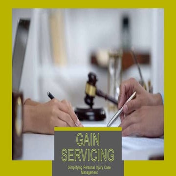 AI-Powered Medical Lien Management & Personal Injury Case Solutions | Gain Servicing | PDF