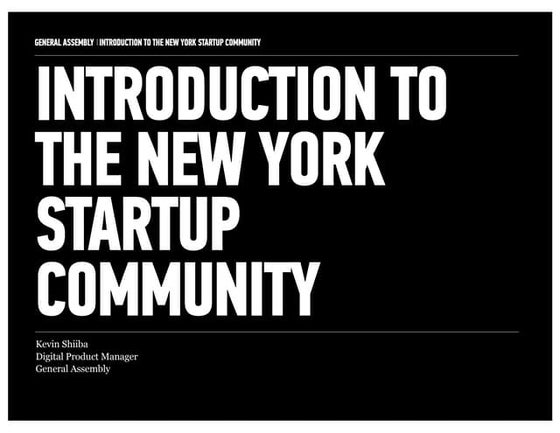 NY Startup Community Intro | PPT