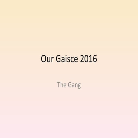 Gaisce 2016 | PPT