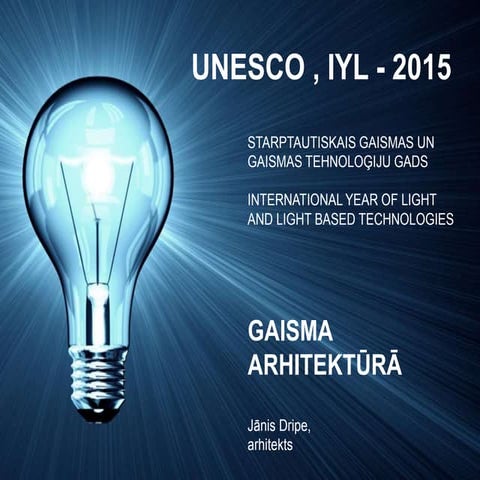 Gaisma arhitektūrā | PPTX