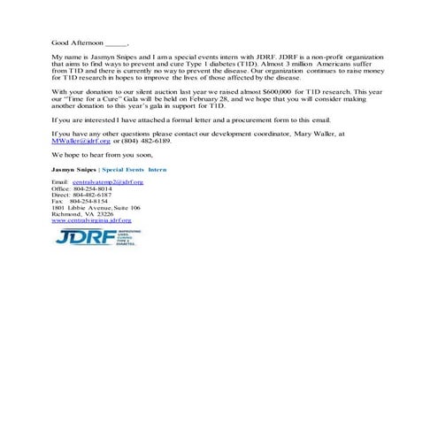 Gala Procurement Emailing | DOCX