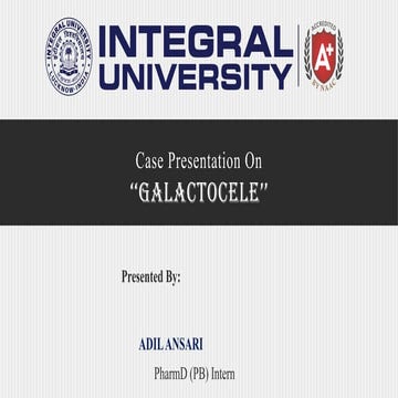 Comprehensive Case Presentation on Galactocele in Lactating Women | PPTX
