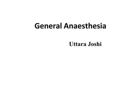 Stages of anesthesia | PPT
