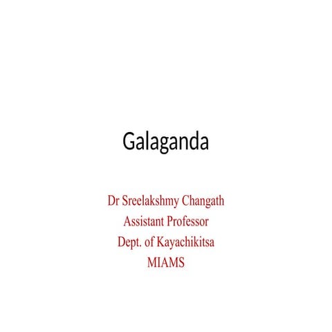 Galaganda vyadhi in Ayurveda, it’s types and chikitsa | PPTX