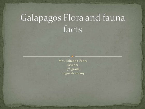 Endangered species of Galapagos | PDF