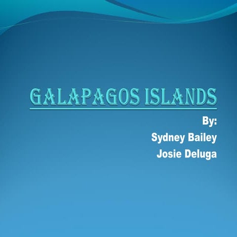 Galapagos islands | PPT