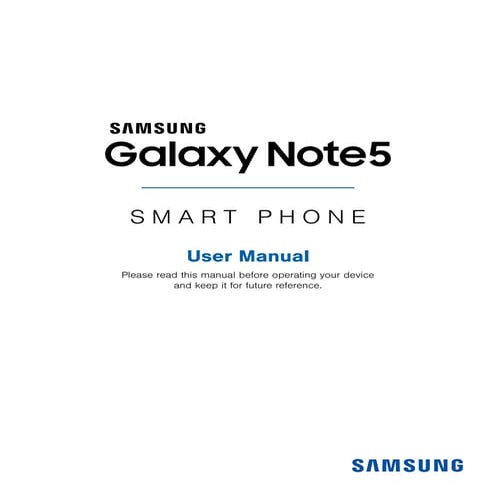 Galaxy Note 5 Manual in English | PDF