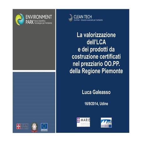Certificare le prestazioni ambientali di filiera attraverso lo schema ...