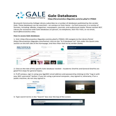 Gale Handout | PDF