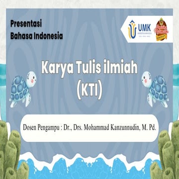 PPT Karya Tulis Ilmiah - Bahasa Indonesia | PDF