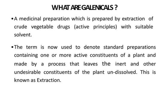 Galen, Galenicals, galanical preperations. | PPT
