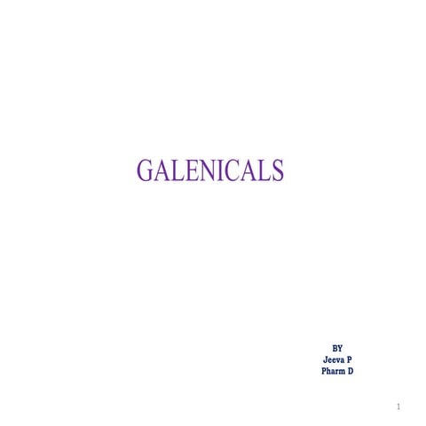 Galenicals | PPTX