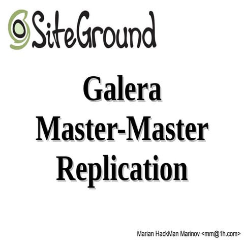 Galera replication | PPT