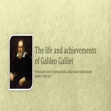 Galileo galilei | PPTX