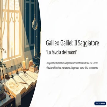 Lingua e Letteratura Italiana: Galileo Galilei: Il Saggiatore. | PPTX