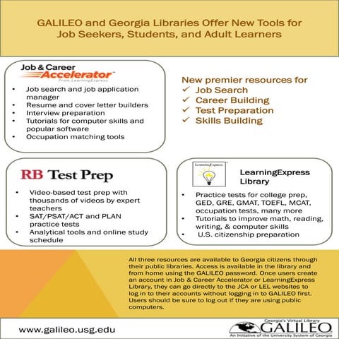 GALILEO A New Fit for Public Libraries (Handout) | PDF