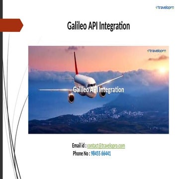 Galileo API Integration | Galileo GDS .pptx