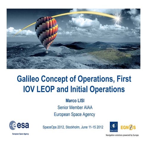 Galileo concept of operations, first iov leop and initial operations | PDF