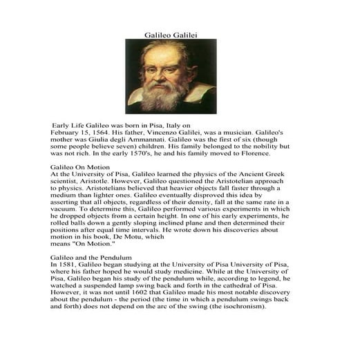 Galileo Galilei Biography Galileo Galilei Wikipedia