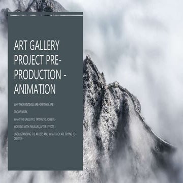 Art Gallery - pre production | PPTX