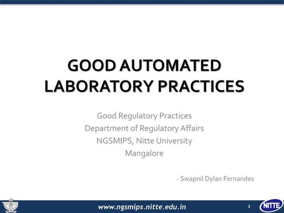 Good Automated Manufacturing Practices | PPT