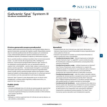 2 brosura age loc nu skin galvanic spa system ii | PDF