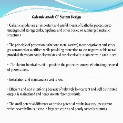 Galvanic cp design | PPTX