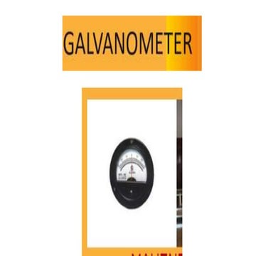 Galvanometer | PPTX